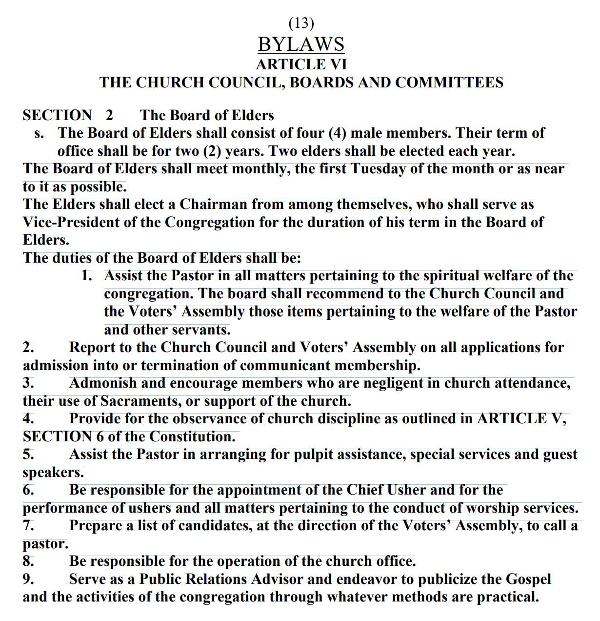 Elder-roles – Grace Lutheran Church – De Soto, MO